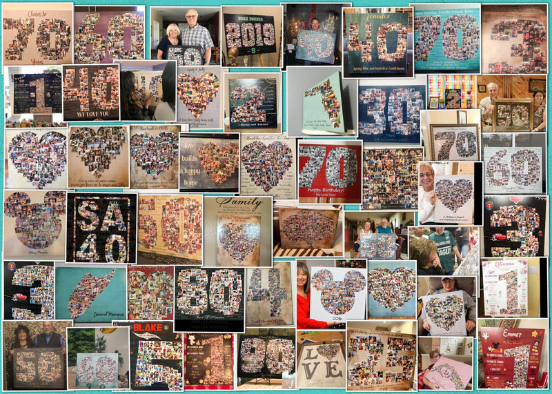 Photo Collage - Square Sizes + Choose any Shape or Number all ...